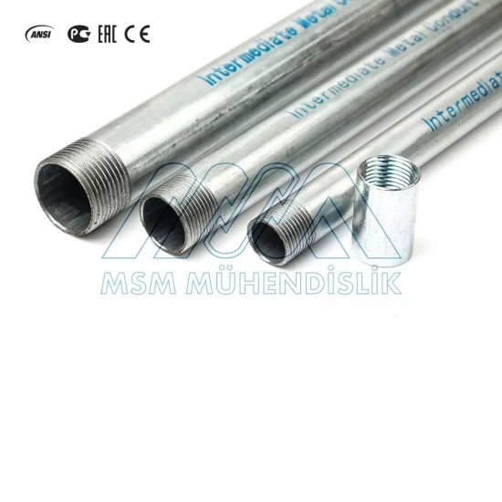 IMC Type Galvanized Steel Threaded Rigid Conduits / Pre-GalvanizedEMT ...